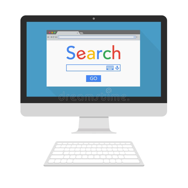 Computer screen blank stock illustration. Illustration of background ...