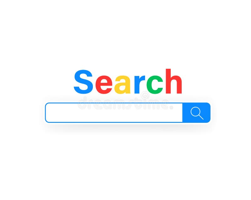 Browser Search Bar for UI. Internet Window. Vector on Isolated White ...