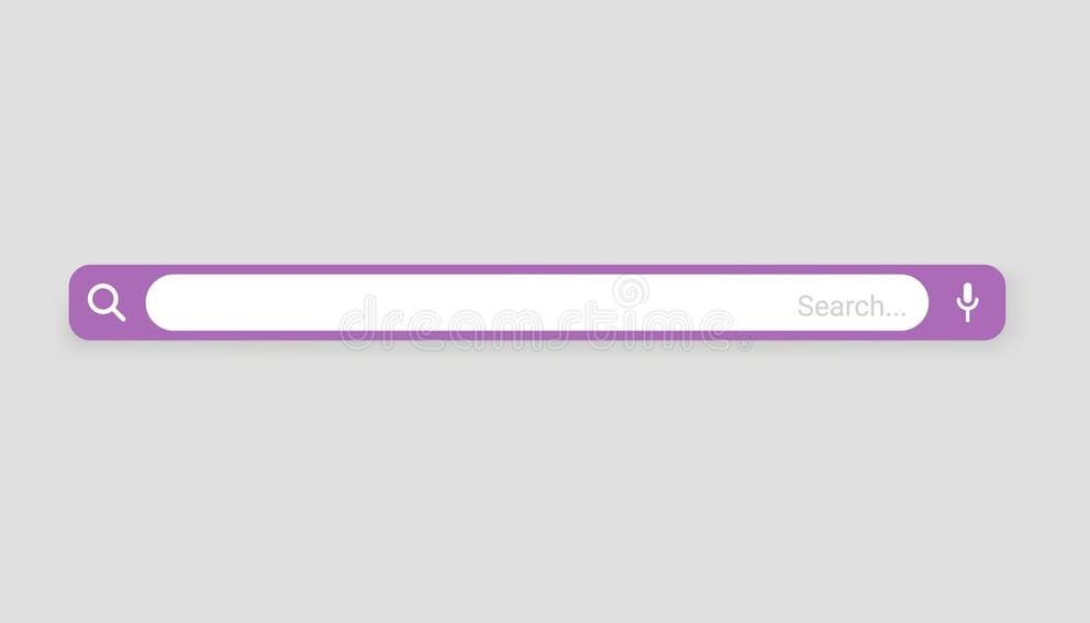 Browser Search Bar. Web Page Internet Browser Button, Search Box ...