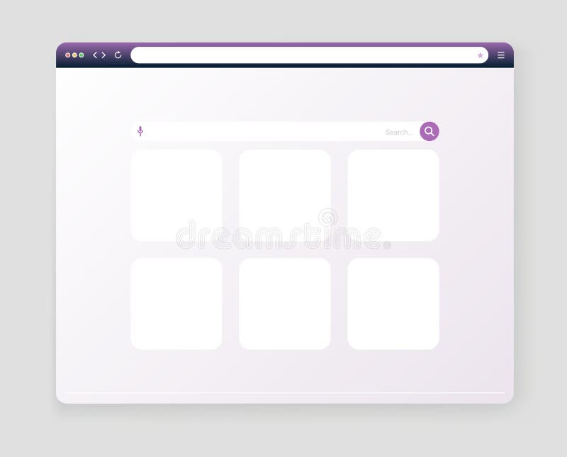 Browser Search Bar. Web Page Internet Browser Button, Search Box Template. Internet Search ...