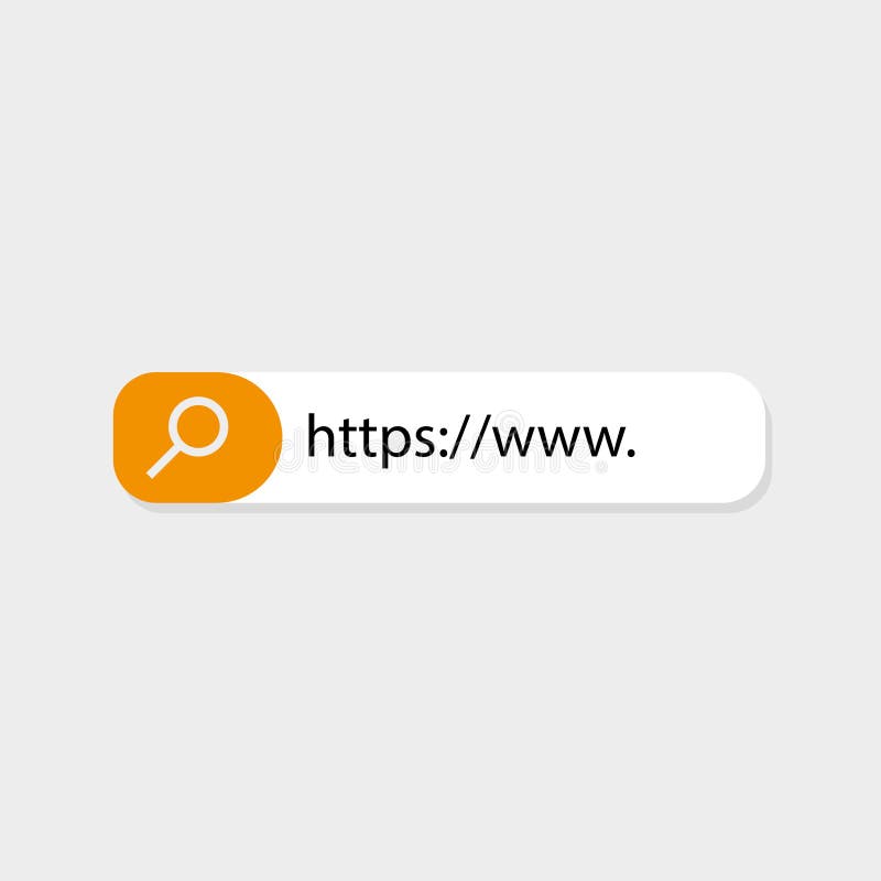 Browser Search Bar. Website Address Line. Internet Navigation Element ...