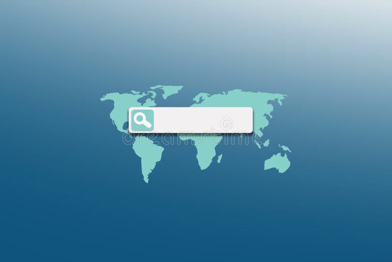 Browser with a Search Engine Stock Illustration - Illustration of blue ...