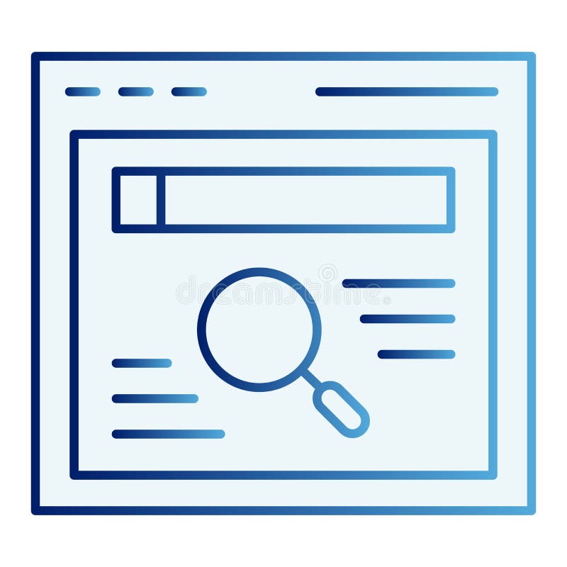 Browser Search Flat Icon. Web Search Blue Icons in Trendy Flat Style ...