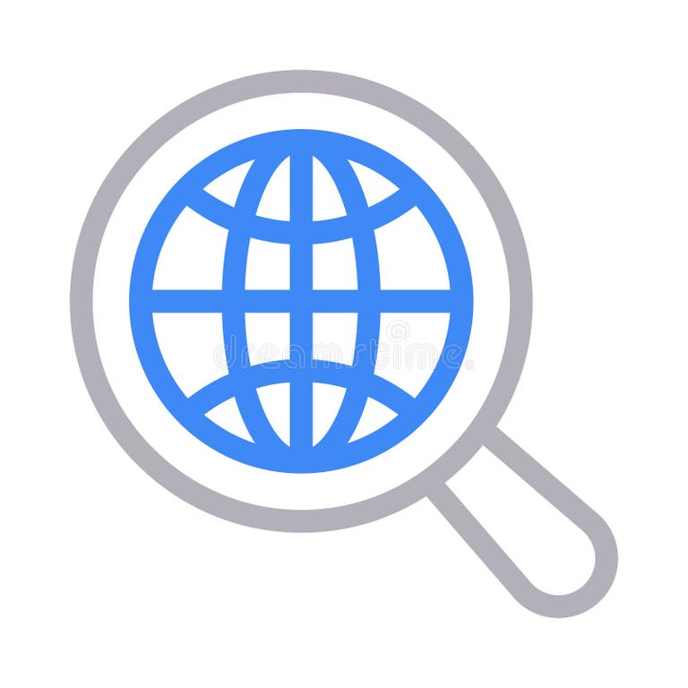 Browser Search Vector Color Line Icon Stock Illustration - Illustration ...