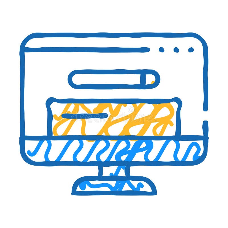 Browser Search Operating System Icon Doodle Illustration Stock Vector ...