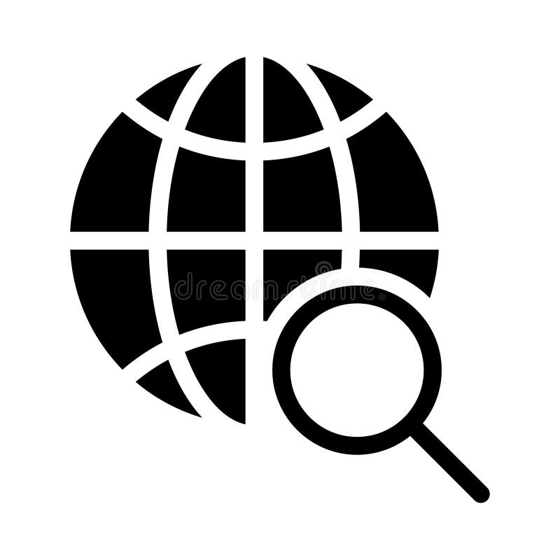 Browser Search Vector Glyph Flat Icon Stock Illustration - Illustration ...