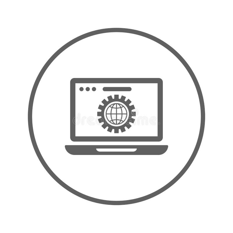 Settings Icon. Outline Symbol Stock Vector - Illustration of outline ...