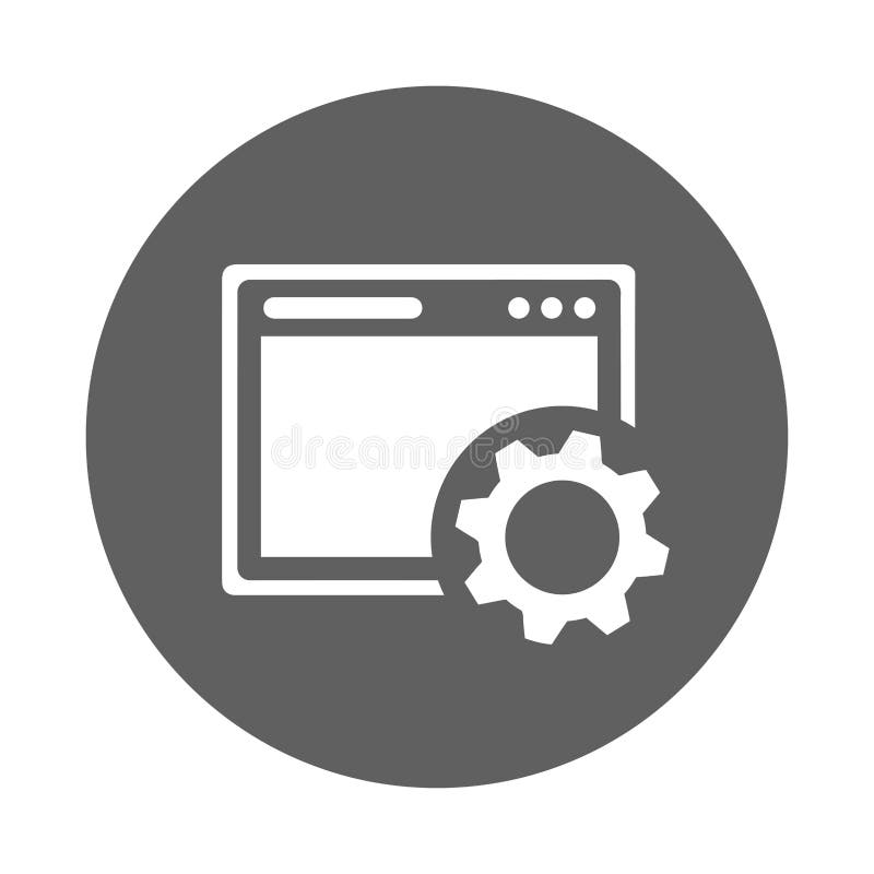 Browser, Setting, Settings Icon. Gray Vector Sketch. Stock Vector ...