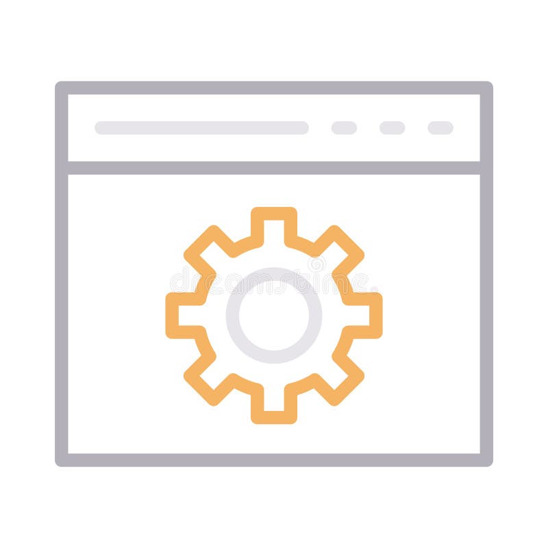 Browser Setting Thin Line Color Vector Icon Stock Vector - Illustration ... Browser Setting Thin Line Color Vector Icon Stock Vector - Illustration ...