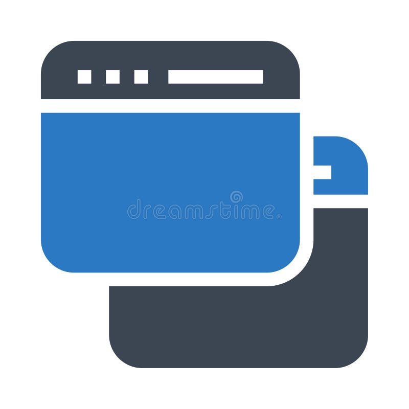 Browser Vector Glyphs Double Color Icon Stock Illustration ...