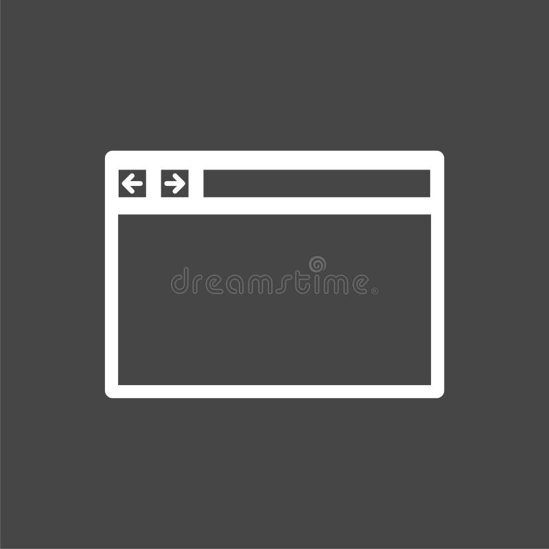 Browser vector icon stock vector. Illustration of address - 124032392