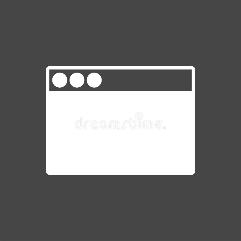 Browser vector icon stock vector. Illustration of flat - 124032423