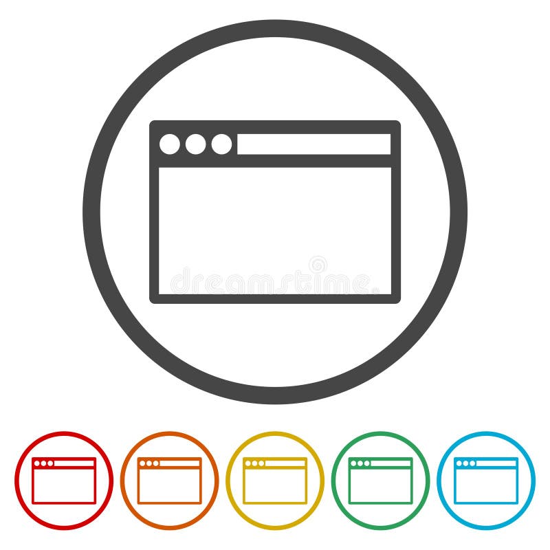 Browser vector icon stock vector. Illustration of internet - 144128947