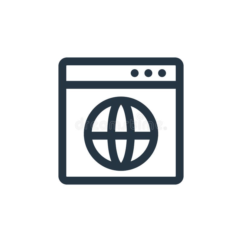 Browser Vector Icon. Browser Editable Stroke. Browser Linear Symbol for ...