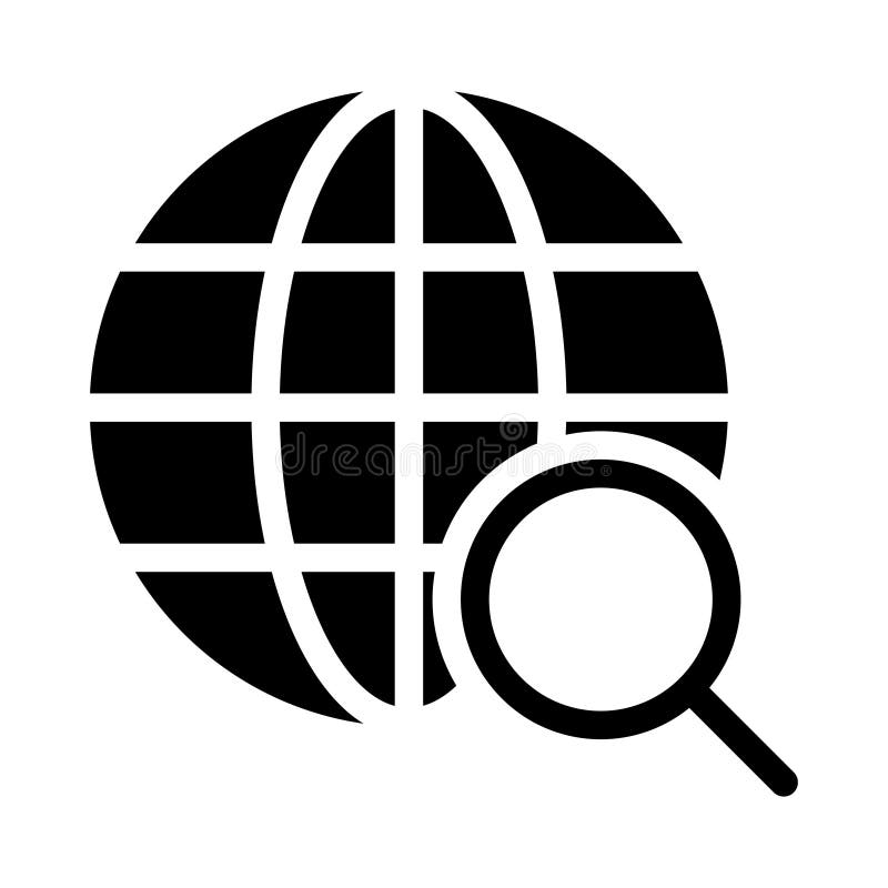 Browser Glyph Flat Vector Icon Stock Vector - Illustration of earth ...