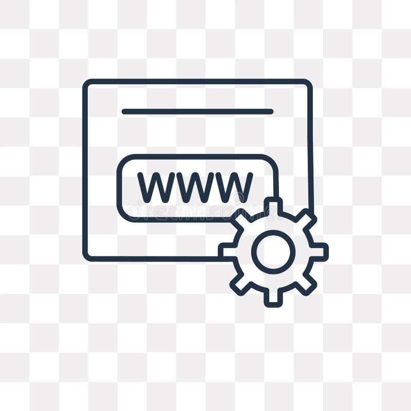 Browser Vector Icon Isolated on Transparent Background, Linear B Stock ...