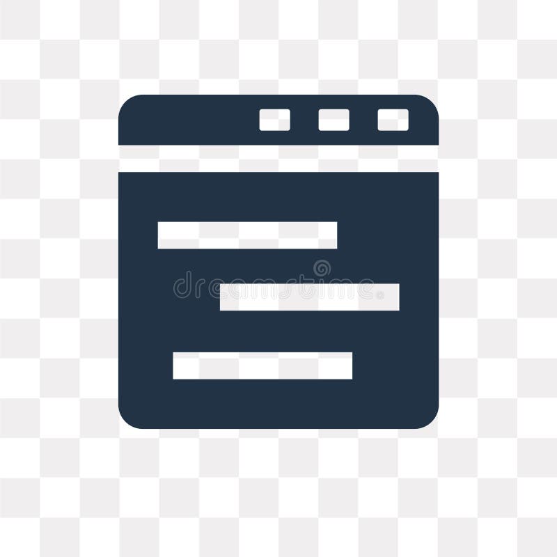 Browser Vector Icon Isolated on Transparent Background, Browser Stock ...