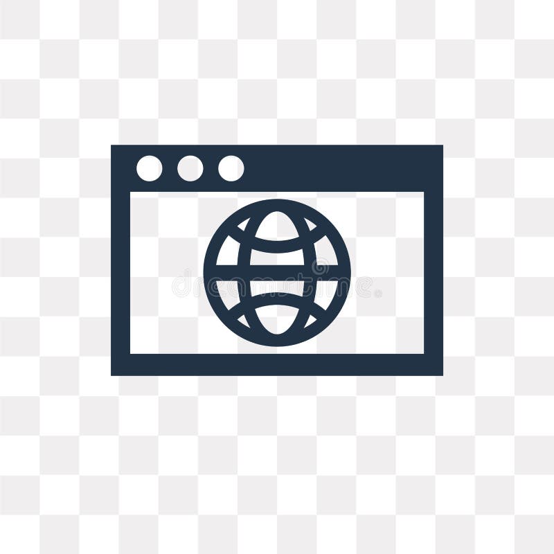 Browser Icon Vector Sign and Symbol Isolated on White Background ...