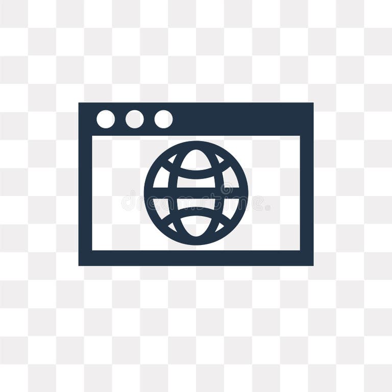 Browser Vector Icon Isolated on Transparent Background, Browser Stock ...