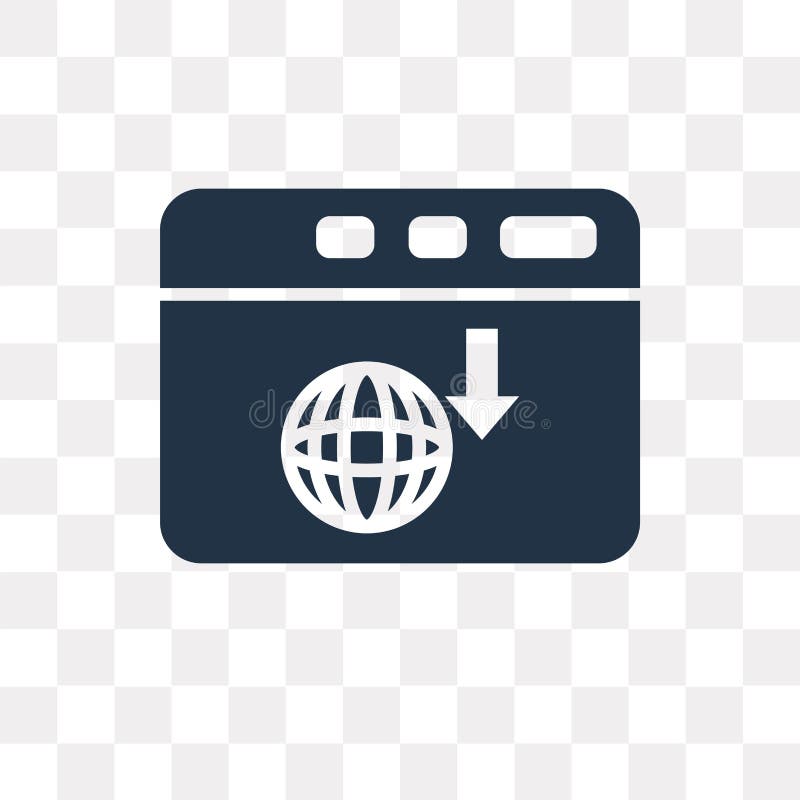Browser Vector Icon Isolated on Transparent Background, Browser Stock ...