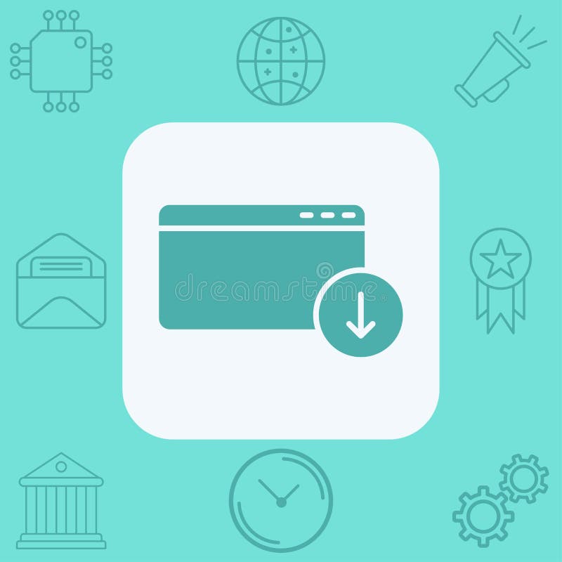 Browser Vector Icon Sign Symbol Stock Illustration - Illustration of ...