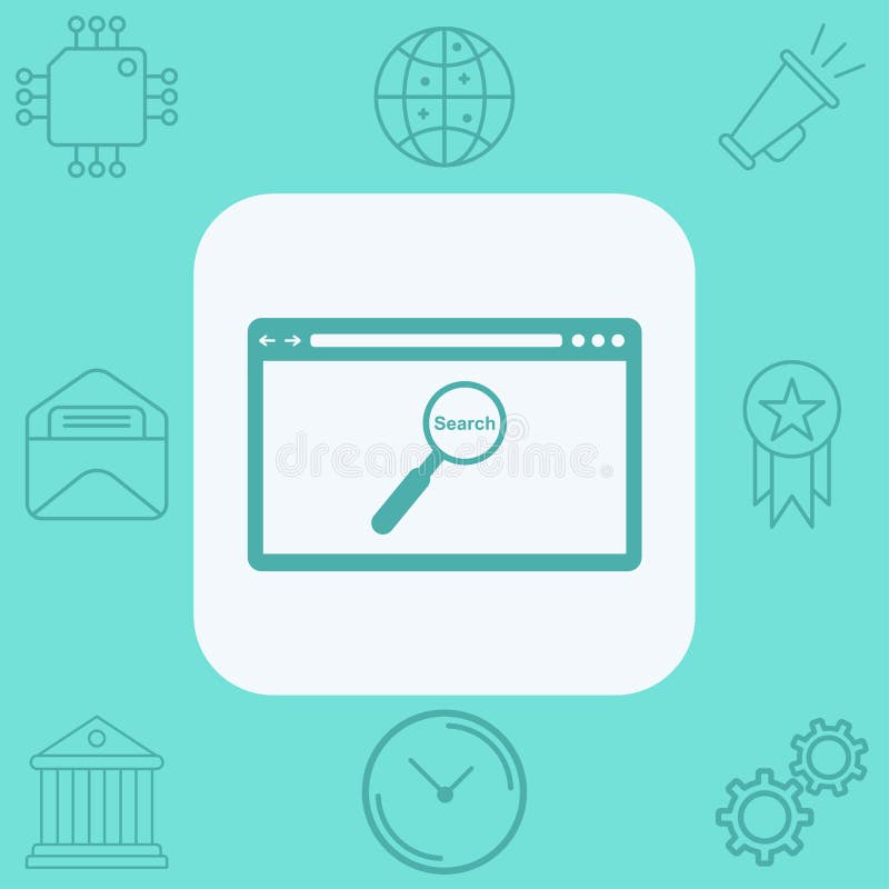 Browser Vector Icon Sign Symbol Stock Vector - Illustration of ...