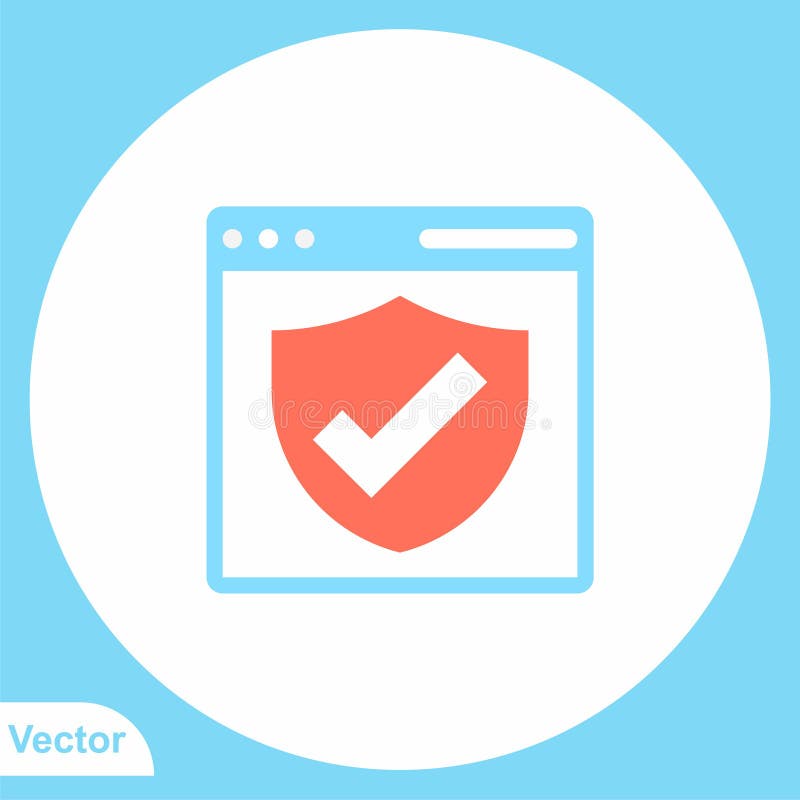 Browser Vector Icon Sign Symbol Stock Vector - Illustration of line ...