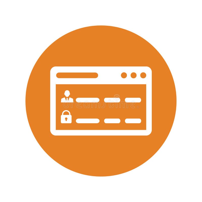 Browser, Web Page Icon / Orange Graphics Stock Vector - Illustration of ...