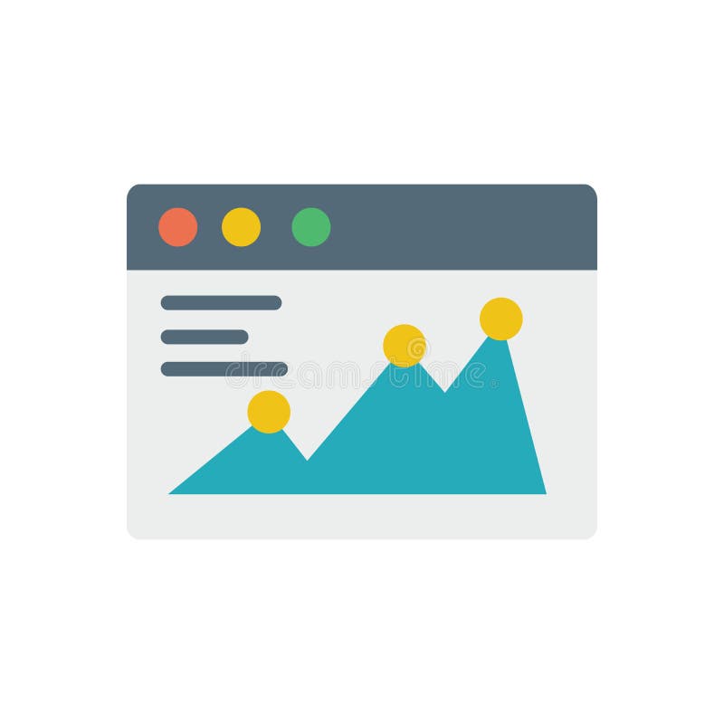 Browser, Web Site, Chart Icon. Simple Color Vector Elements of Internet Explorer Icons for Ui ...