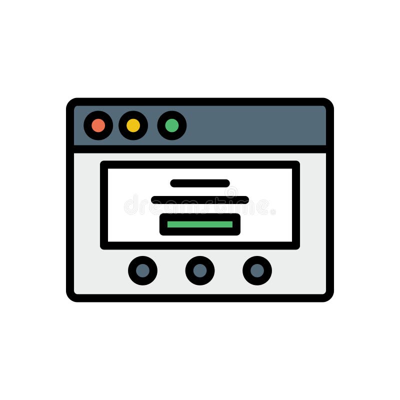 Browser, Web Site, Interface Icon. Simple Color with Outline Vector ...