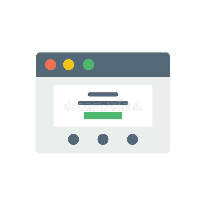 Browser, Web Site, Interface Icon. Simple Color Vector Elements of ...
