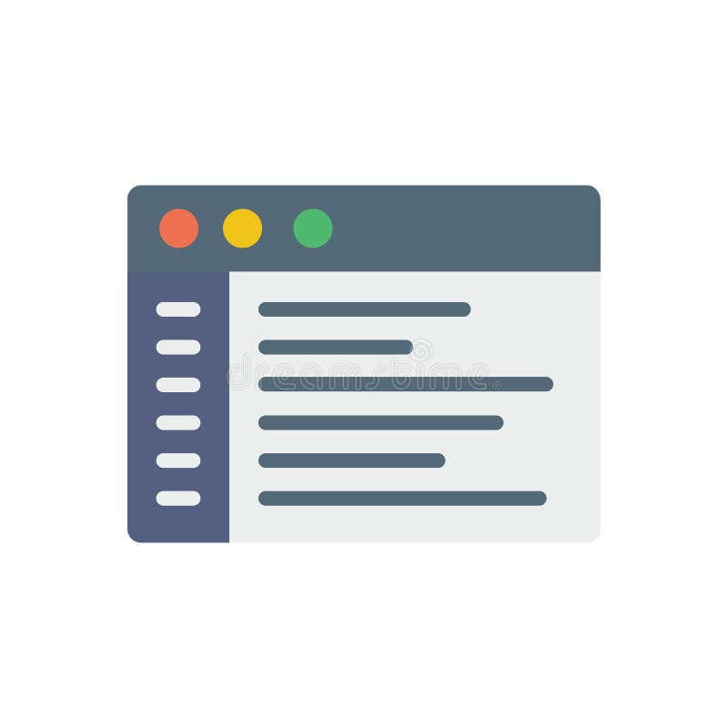 Browser, Web Site, Text Icon. Simple Color Vector Elements of Internet ...