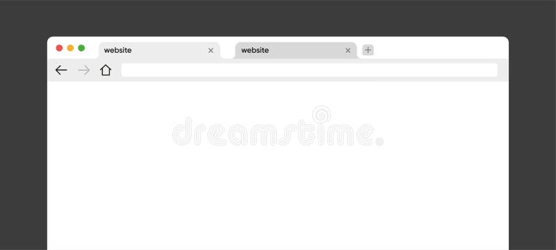 Browser Website Search Internet Vector Tab Template Stock Vector ...