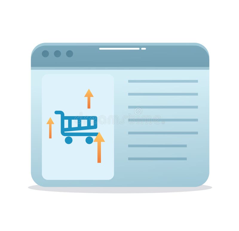 Cartoon Browser Window. Isolated Website Template. Web Page Mockup in ...