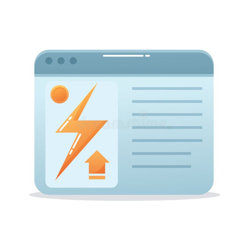 Cartoon Browser Window. Isolated Website Template. Web Page Mockup in ...