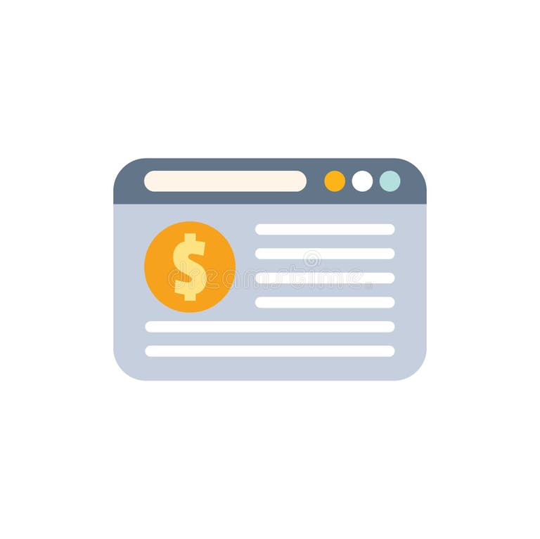 Browser Window Displaying Financial Information with a Dollar Sign ...