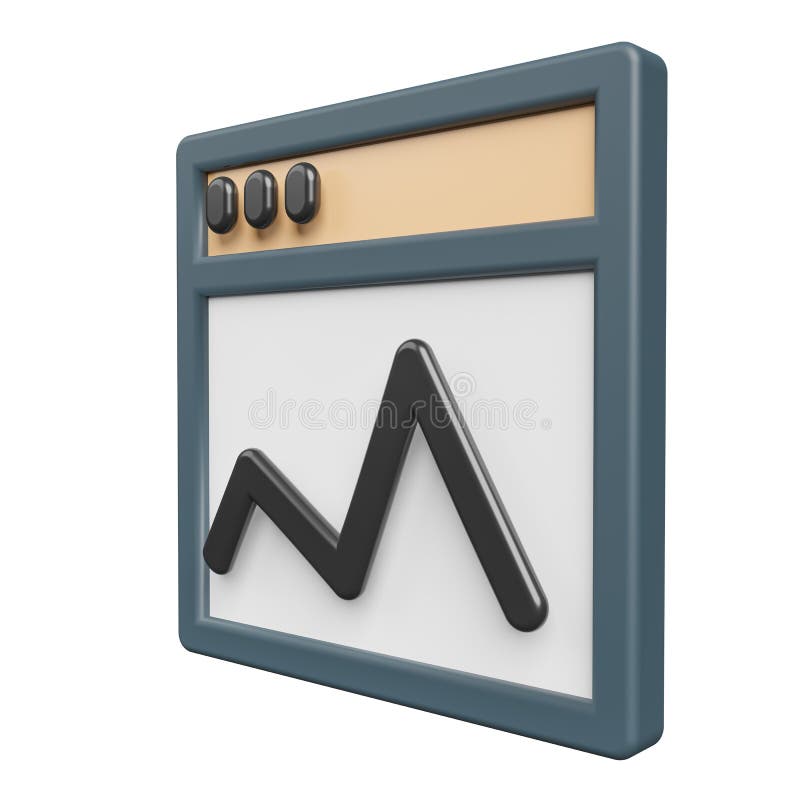 Right Side View Chart Board 3d Icons Render Illustration Stock ...