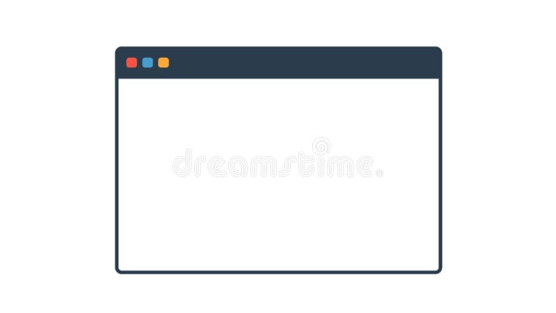 Browser Window Icon Animation Isolated on White Alpha Channel ...