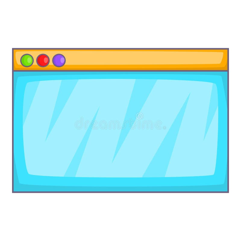 Cartoon Browser Window. Isolated Website Template. Web Page Mockup in ...