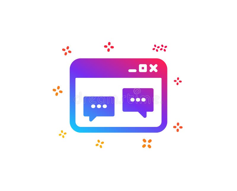 Browser Window Icon. Chat Speech Bubbles. Vector Stock Vector ...