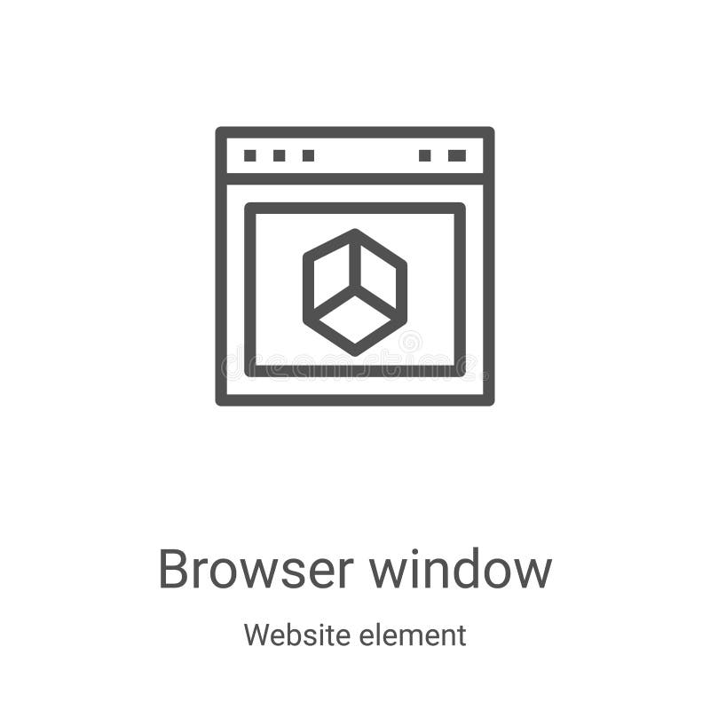 Window Icon Vector from Interface Browser Collection. Thin Line Window ...