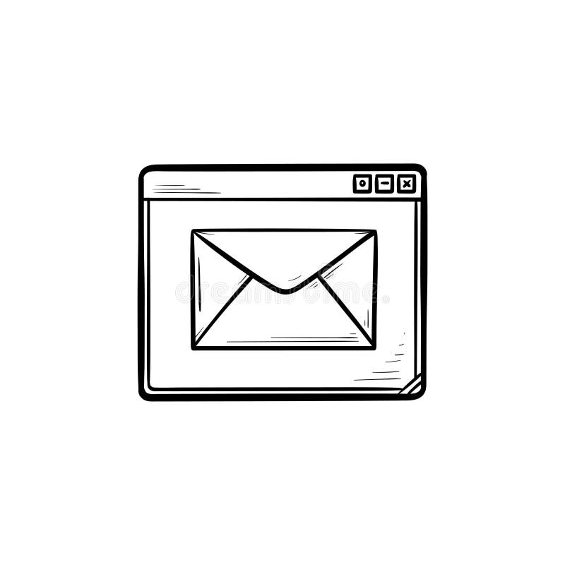 Sketch Draw Email Envelope Message Letter Stock Illustration ...