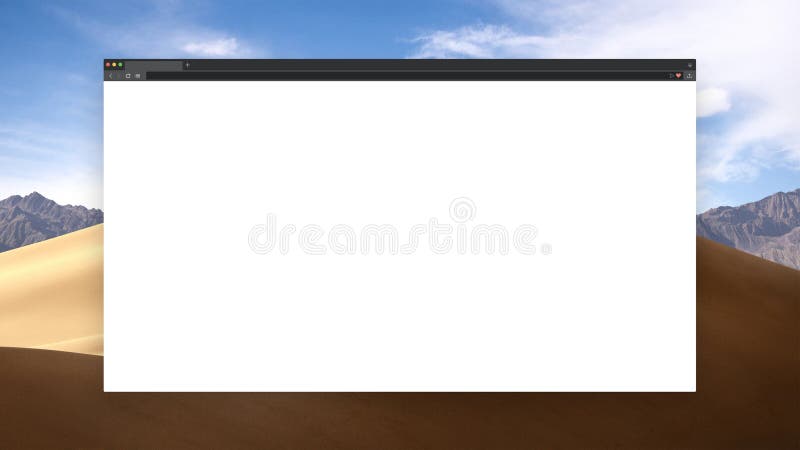 Browser Window Mockup 3d Rendering Stock Illustration Illustration Of