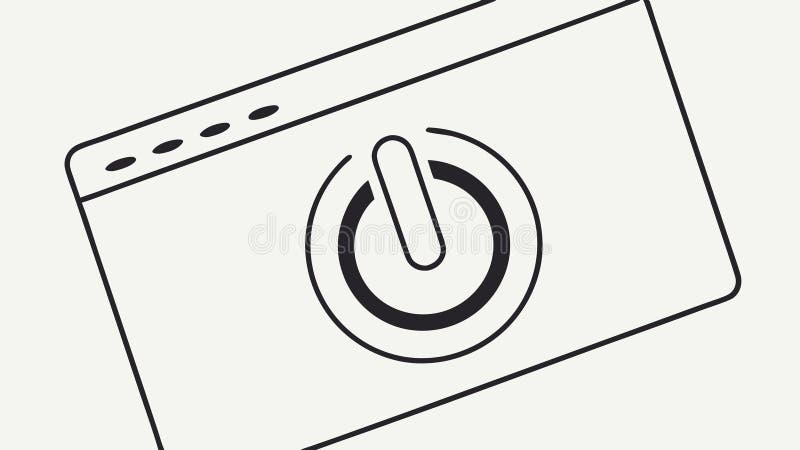 Browser Window with Power Icon, Online Access, Vector Design Generative ...