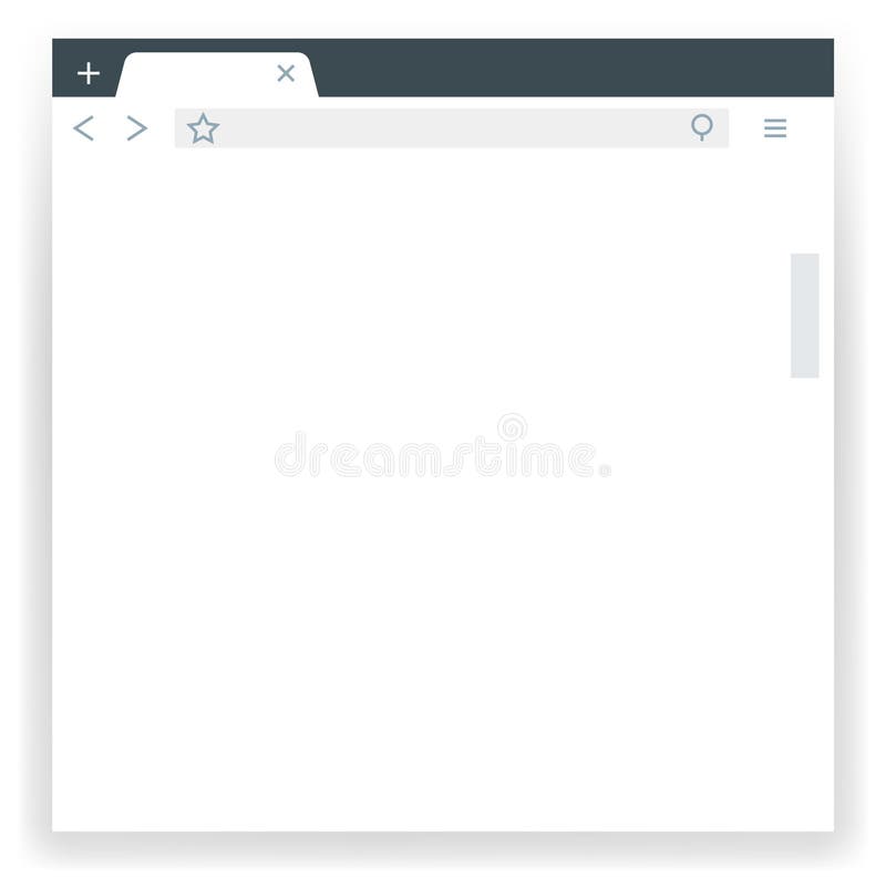 Browser Window Template. Empty Web App Screen Stock Vector ...