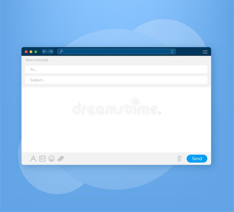 Browser Window Vector Illustration. Browser or Web Browser in Flat ...