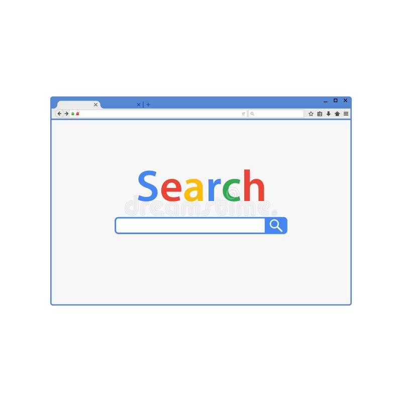 Browser Window with Search in Prohibition Sign. Browser Banned ...