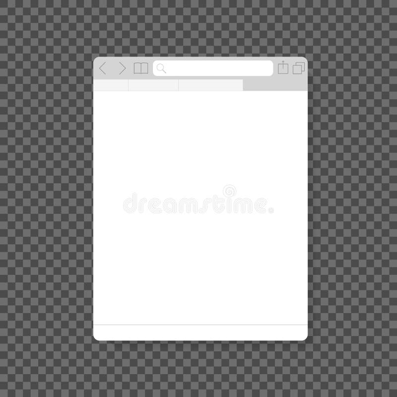 Browser Window White Empty Template Mockup. Vector Stock Vector ...