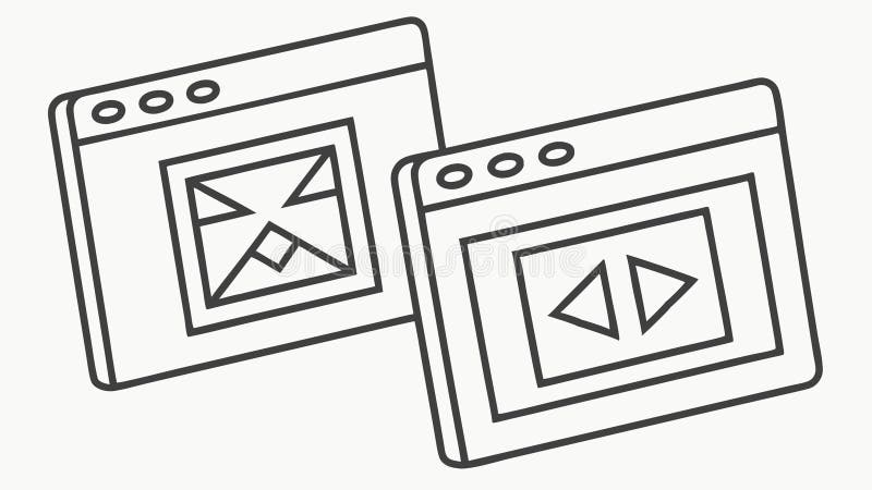 Browser Windows Digital Interface Illustration, Vector Design ...