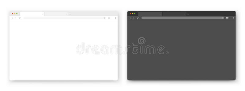 Browser Windows. a Set of Realistic Empty Browser Windows in White and ...